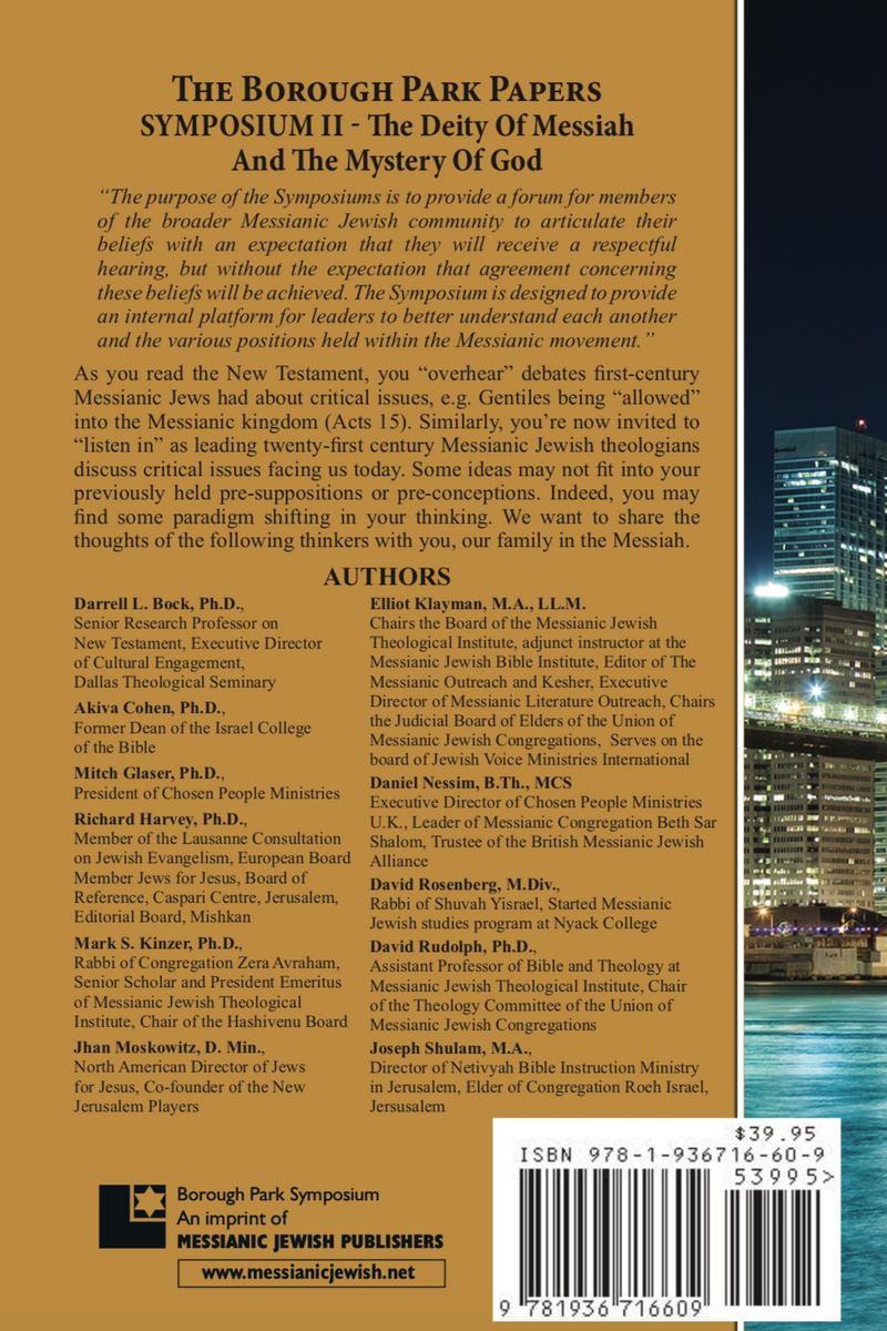 The Borough Park Papers - Symposium II: The Deity of Messiah and the M – Messianic Jewish Publishers